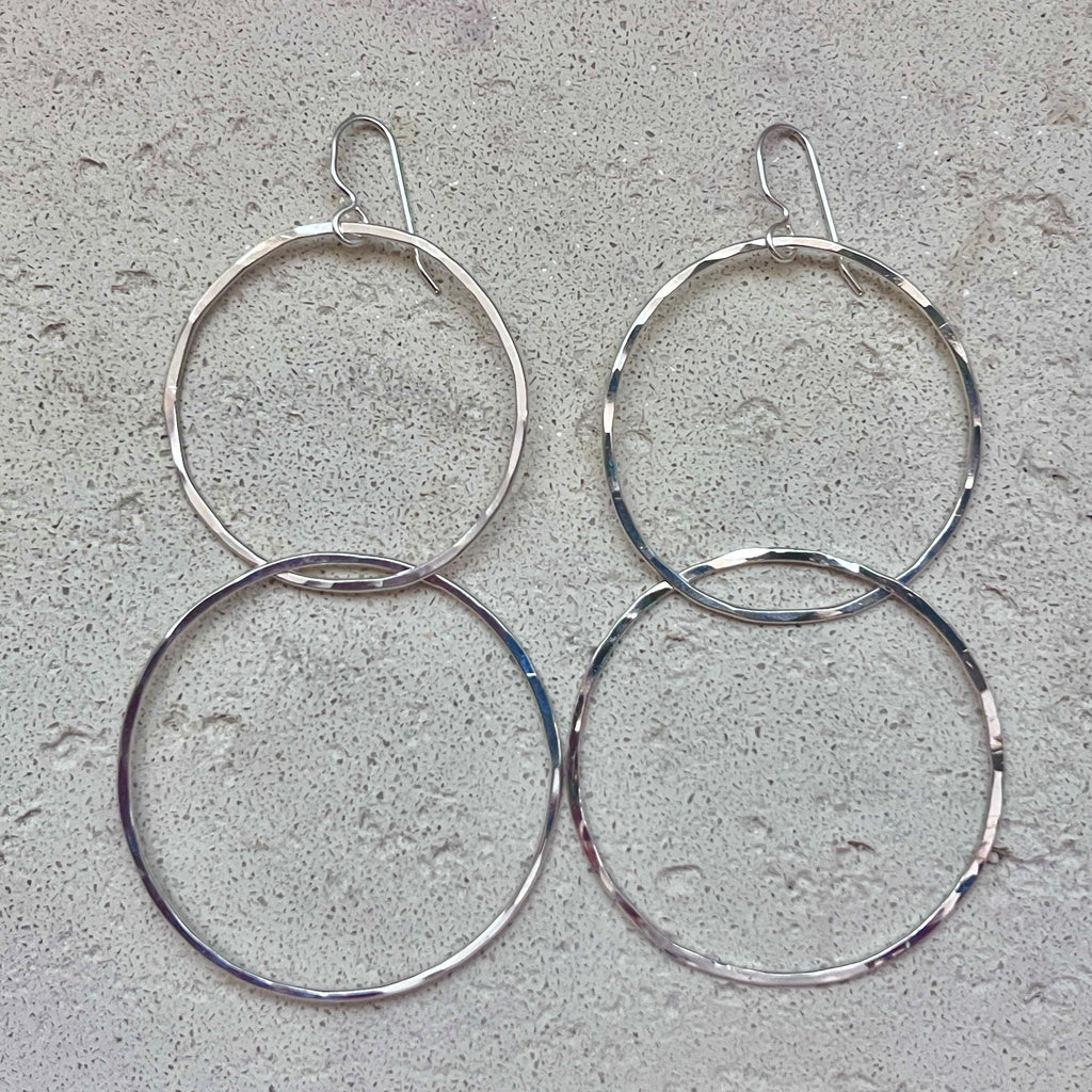 DOUBLE HULA HOOP EARRINGS SS (E15) – MAUIME HAWAII
