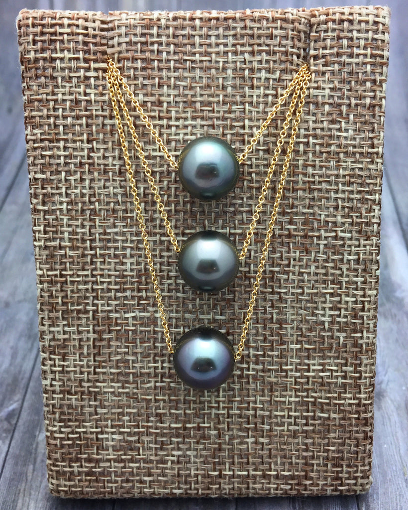 FLOATING PEARL NECKLACE (TAHITIAN PEARL) – MAUIME HAWAII
